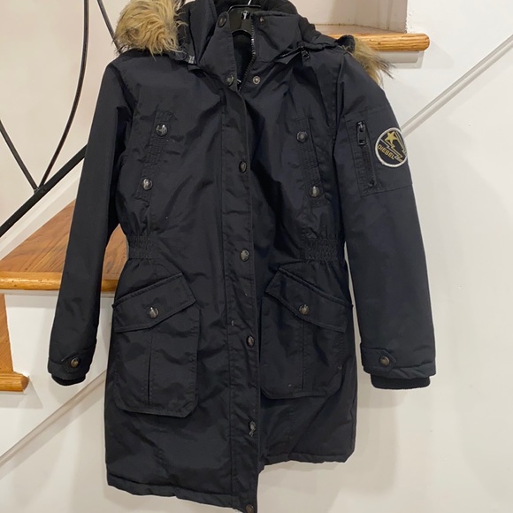 Diesel | Jackets & Coats | Diesel Girl Midi Black Parka With Detachable ...